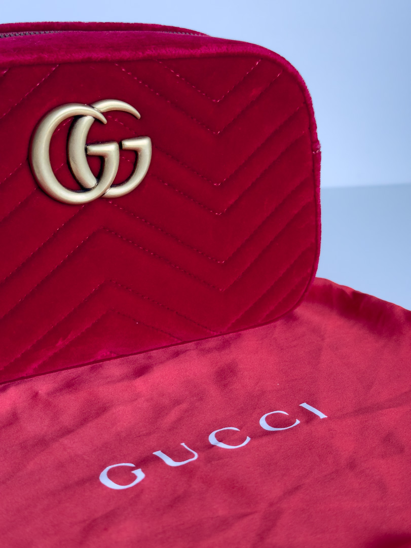 Gucci Marmont Camera Red Velvet Bag - Get Your Designer Bag